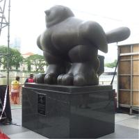 China Outdoor Decor Customized Life Size Bronze Statue of Fat Bird for Garden Beautification for sale