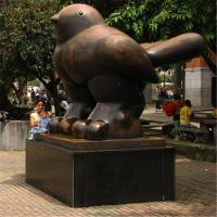 China Outdoor Decor Customized Life Size Bronze Statue of Fat Bird for Garden Beautification for sale