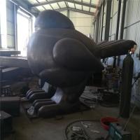 China Outdoor Decor Customized Life Size Bronze Statue of Fat Bird for Garden Beautification for sale
