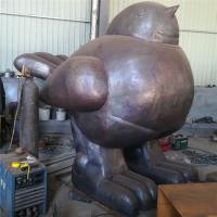 China Outdoor Decor Customized Life Size Bronze Statue of Fat Bird for Garden Beautification for sale