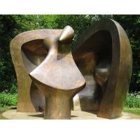 China Handcrafted Folk Art Style Bronze Abstract Sculpture for Outdoor Garden by Henry Moore for sale