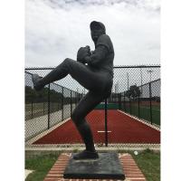 China Custom High Quality Art Hand Casting Life Size Bronze Baseball Winner Sculpture Oscar Charleston statue for sale