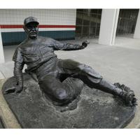 China Custom Bronze Baseball Player Statue Western Figure Sculpture Copper Standing Man Statue for sale