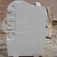 China Chinese Style Life Size White Marble Carved Kneeling Praying Angel Tombstone with Cross for sale
