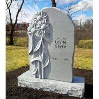 China Custom Factory Customized Large European Style Black Marble Angel Statue Tombstone Monument For Graves for sale