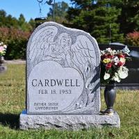 China Customized Blank Black Marble Granite Antique Headstone Memorial Stones Gravestone with Weeping Angel Statue For Sale for sale