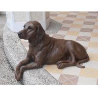 China Metal Art Bronze Animal Dog Statues for Garden Decoration Custom Hand Carved and Polished for sale