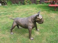 China Metal Art Bronze Animal Dog Statues for Garden Decoration Custom Hand Carved and Polished for sale