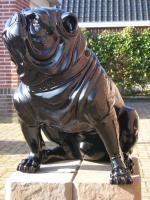 China factory price metal animal life size bronze boxer dog statue For Home Decoration for sale