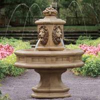China Handmade Large Outdoor Garden Round Basin Pool Marble Stone Garden Water Fountain for sale