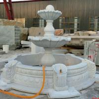 China Customized Large European Style Marble Water Fountain Outdoor Marble Fountain for Garden Decoration for sale