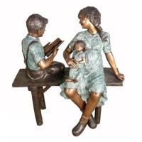 China Bronze Woman With Children Kids Statue for Garden Park Decoration Casting Technical for sale