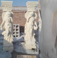 China Customized high end house exterior decorative natural marble Roman pillar column For Home Decor for sale