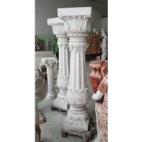 China Custom Decorative White Marble Natural Stone Artificial Column and Pillar for Sale for sale