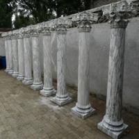 China Outdoor Decoration Western Architecture Building Material Roman Pillars Hand Carved China White Marble Column Capital For Sale for sale