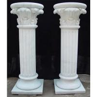 China Outdoor Decoration Western Architecture Building Material Roman Pillars Hand Carved China White Marble Column Capital For Sale for sale