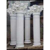 China Outdoor Decoration Western Architecture Building Material Roman Pillars Hand Carved China White Marble Column Capital For Sale for sale