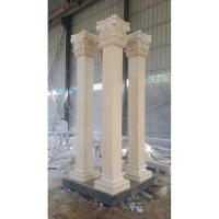 China Outdoor Garden Decor Modern Design Handmade Marble Column Pillars in Customized Color for sale