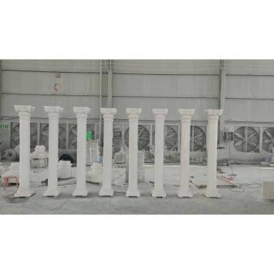 China Outdoor Decorative Marble Column Pillars in Customized Size for Home Improvement for sale