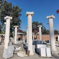 China Outdoor Decorative Marble Column Pillars in Customized Size for Home Improvement for sale