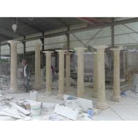 China Natural Marble Hollow Technique Hand Carved Polished Roman Style Stone Column Pillar for sale