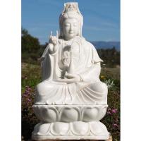 China Chinese Life Size Handmade famous buddhist figures white marble guanyin buddha statue for sale for sale