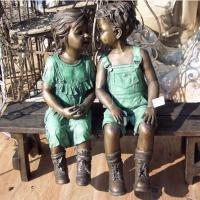 China Outdoor Garden Life Size Bronze Girl Reading Book Statue with Customized Print Method for sale