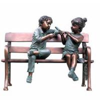China Outdoor Garden Life Size Bronze Girl Reading Book Statue with Customized Print Method for sale