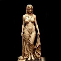 China Custom Beautiful Lifesize Female Bronze Estate Statues Sculpture For Outdoor Garden Decor for sale