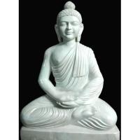 China Product Marble Buddha Statue Custom Natural Stone Craft Large Temple Garden Home Decor for sale