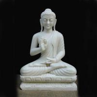 China Product Marble Buddha Statue Custom Natural Stone Craft Large Temple Garden Home Decor for sale