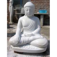 China Product Marble Buddha Statue Custom Natural Stone Craft Large Temple Garden Home Decor for sale