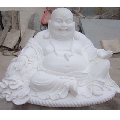 China Large Laughing Buddha Statue Outdoor Decoration Marble Buddha Statue For Sale for sale