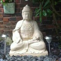 China Large Laughing Buddha Statue Outdoor Decoration Marble Buddha Statue For Sale for sale