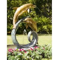 China Art Collectible Handmade Custom Large Bronze Mermaid Dolphin Statue Fountain Sculpture for sale