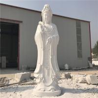 China Ideal Arts Wholesale guan yin buddhist garden statue White Marble Guanyin Buddha Statues For Sale for sale
