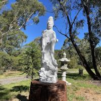 China Ideal Arts Wholesale guan yin buddhist garden statue White Marble Guanyin Buddha Statues For Sale for sale