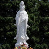 China Ideal Arts Wholesale guan yin buddhist garden statue White Marble Guanyin Buddha Statues For Sale for sale