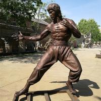 China Selling classic square Bruce Lee bronze sculpture For  Outdoor Garden Decoration for sale