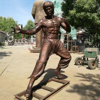 China Selling classic square Bruce Lee bronze sculpture For  Outdoor Garden Decoration for sale