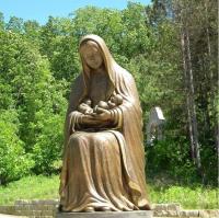 China Large Standing Mother Mary Statue for Outdoor Decor in Life Size Bronze Sculpture for sale