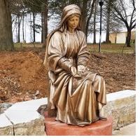 China Large Standing Mother Mary Statue for Outdoor Decor in Life Size Bronze Sculpture for sale