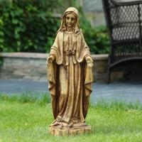 China Large Standing Mother Mary Statue for Outdoor Decor in Life Size Bronze Sculpture for sale