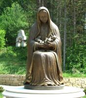 China Large Standing Mother Mary Statue for Outdoor Decor in Life Size Bronze Sculpture for sale