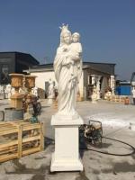 China Custom Garden Sculpture Marble Maria Christian Holy Virgin Mary Statue for Church Decor for sale