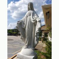 China Custom Garden Sculpture Marble Maria Christian Holy Virgin Mary Statue for Church Decor for sale