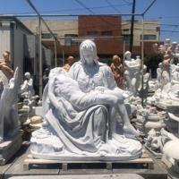 China Custom Garden Sculpture Marble Maria Christian Holy Virgin Mary Statue for Church Decor for sale