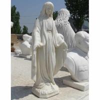 China White Marble Statue of the Virgin Mary for City Square Beautification for sale