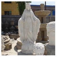 China White Marble Statue of the Virgin Mary for City Square Beautification for sale