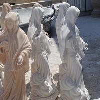 China White Marble Statue of the Virgin Mary for City Square Beautification for sale